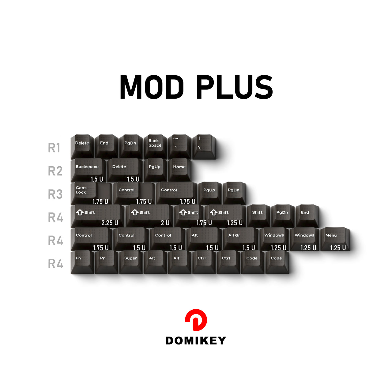 Domikey Obsidian WOB Cherry Profile Keycaps